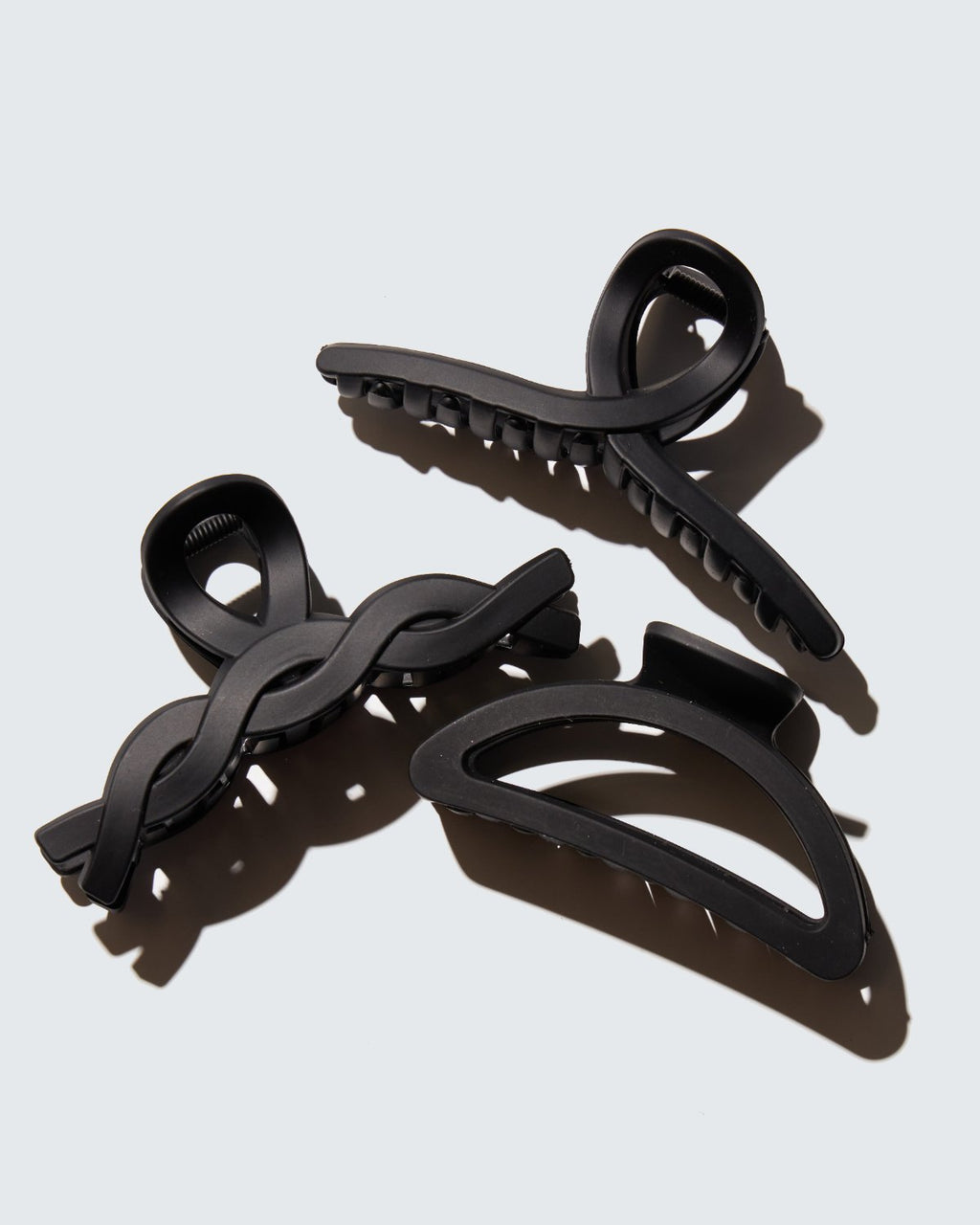 Medium Claw Hair Clips, 3-Pack | Black | Hårklämmor