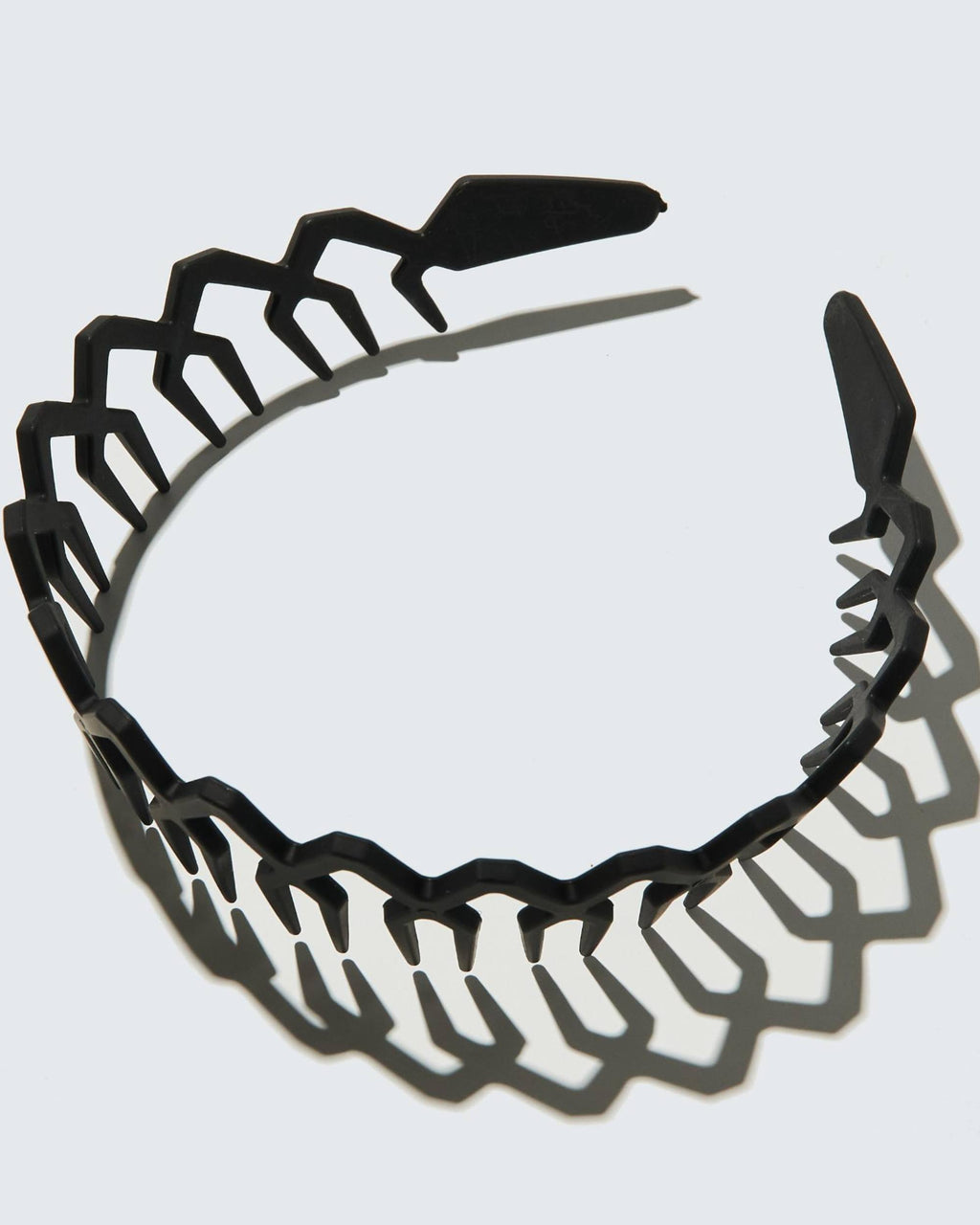 Wide Zig Zag Headband with Teeth | Black | Zig zag hårband med tänder